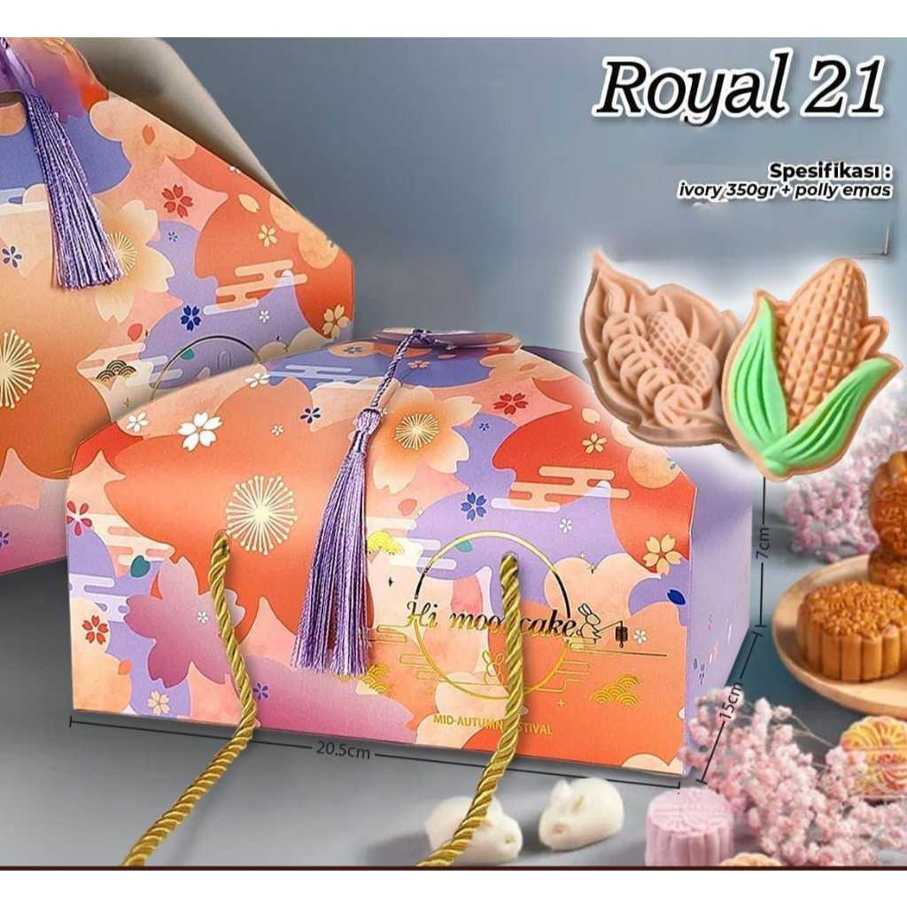 Jual Box Royal 21| Box Mooncake| Kotak Kue Bulan ( 1 Bal 24 Set ) | Shopee Indonesia