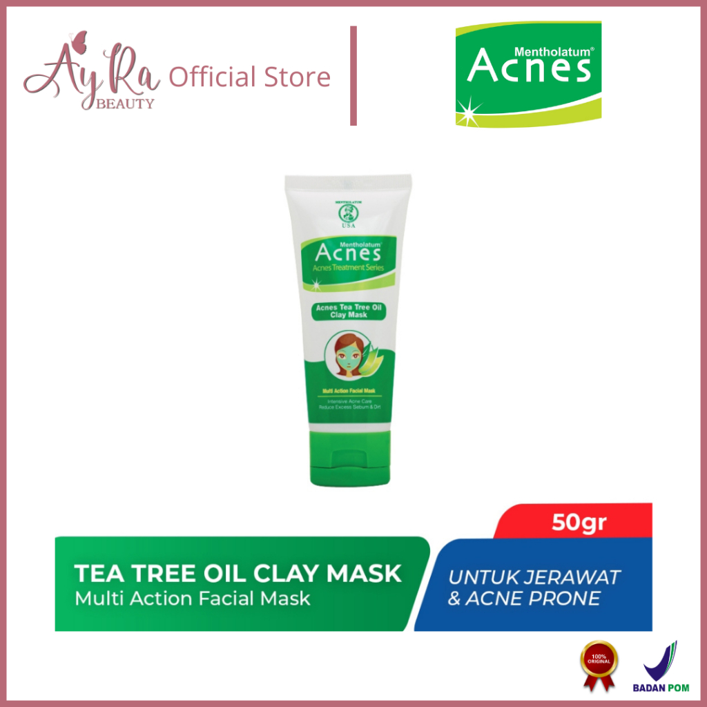 Jual AyRa Beauty - Acnes Tea Tree Oil Clay Mask - 50gr (Remove dirt ...