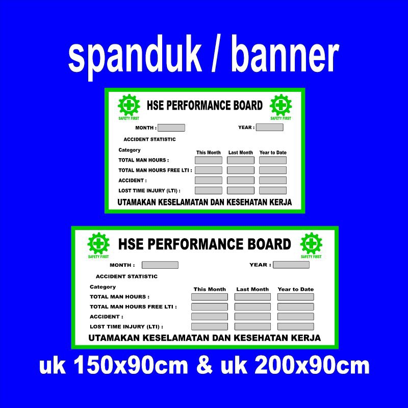Jual Spanduk / banner HSE Performance Board Utamakan Keselamatan kerja | Shopee Indonesia