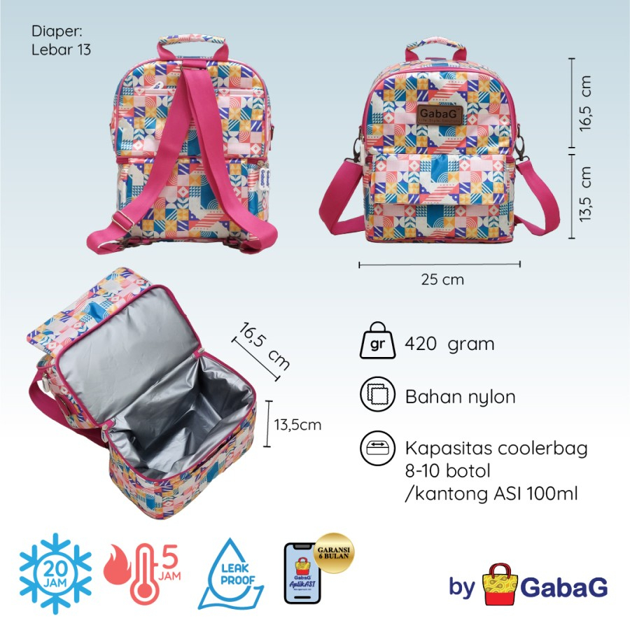 Jual mommynme gabag backpack sling cooler bag | Shopee Indonesia