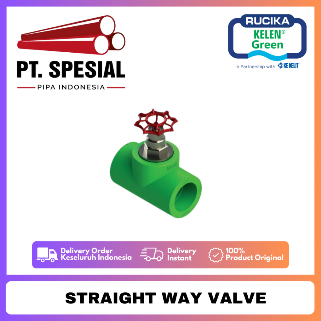 Jual Stop Valve DN63 - 2" PPR Rucika dn20-dn63 / Gate Valve PPR Rucika ...