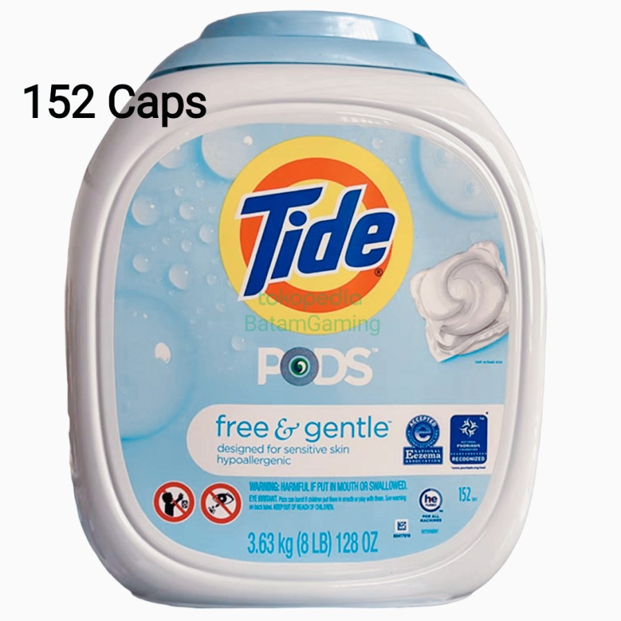 Jual Tide Capsule Free n Gentle Laundry Detergent Sensitive Allergic ...