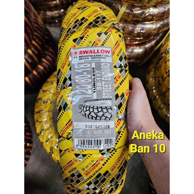 Jual Ban Swallow 120/80-18 Street Enduro SB-117 Tubeless | Shopee Indonesia