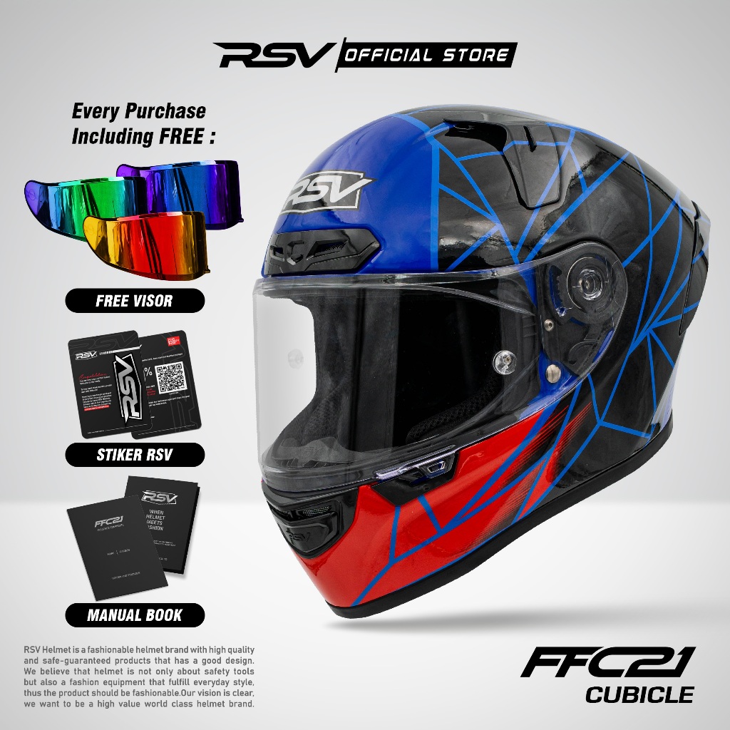 Jual HELM RSV FFC21 FIBER COMPOSITE CUBICLE | Shopee Indonesia