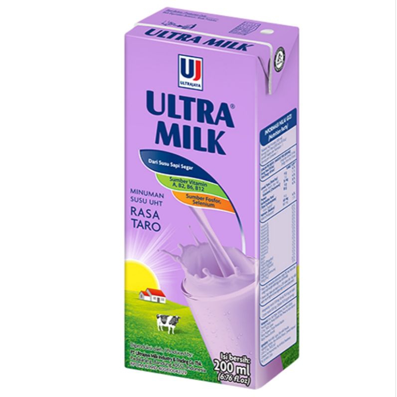 Jual ULTRA MILK Susu UHT Taro 200 ml | Shopee Indonesia