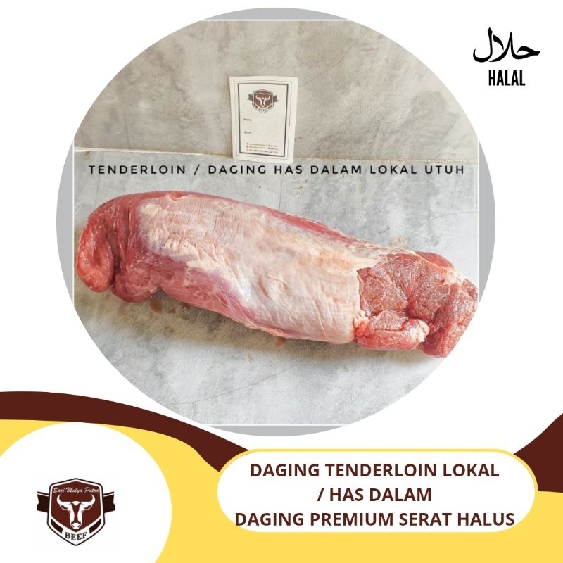 Jual daging has dalam / tenderloin daging steak sapi utuh 1kg | Shopee ...