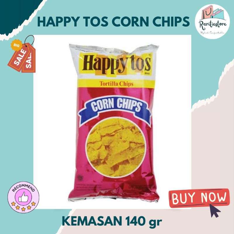 Jual HAPPY TOS MERAH CORN CHIPS 140 gr/ TORTILLA CHIPS / MAKANAN RINGAN ...