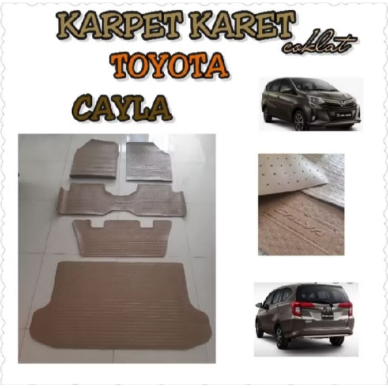 Jual KARPET KARET CALYA WARNA COKLAT FULL SET | Shopee Indonesia