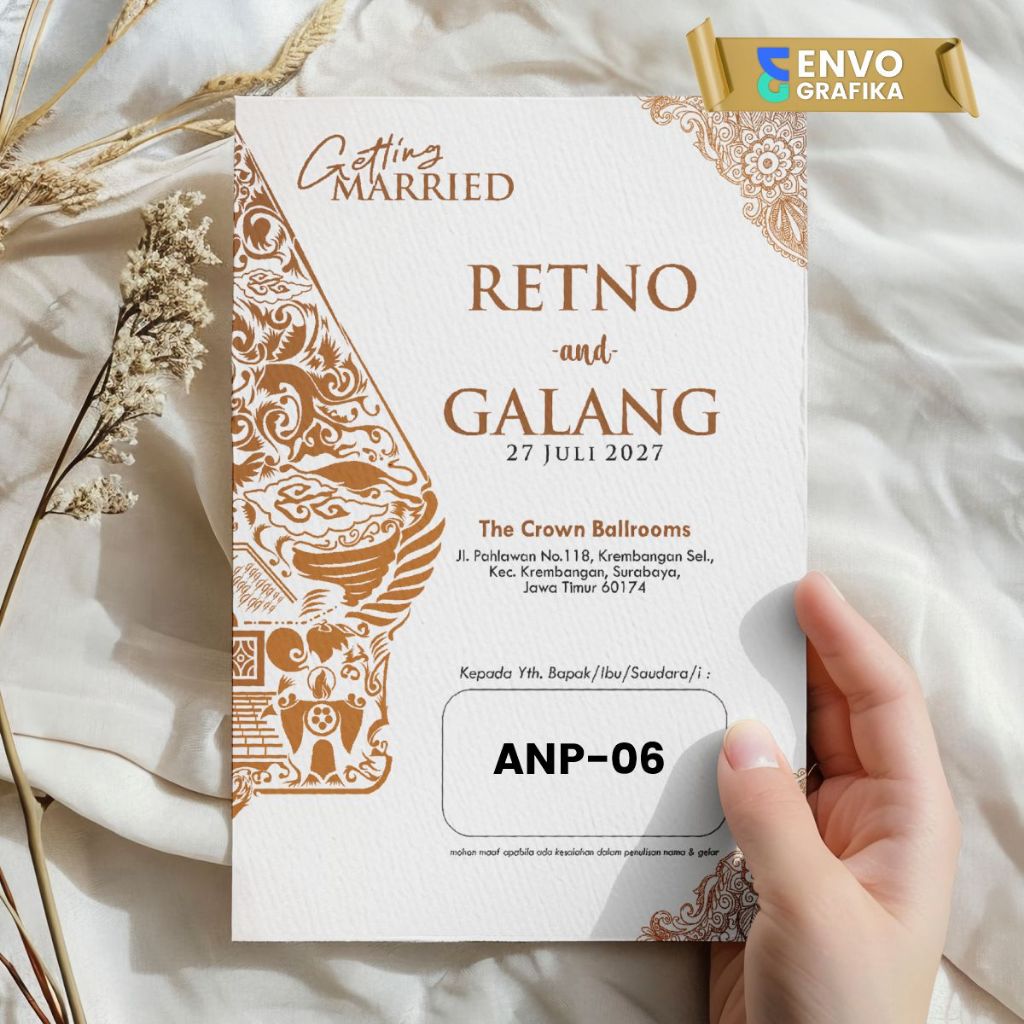 Jual CETAK UNDANGAN NIKAH TEMA WAYANG | UNDANGAN PERNIKAHAN UNDUH MANTU ...
