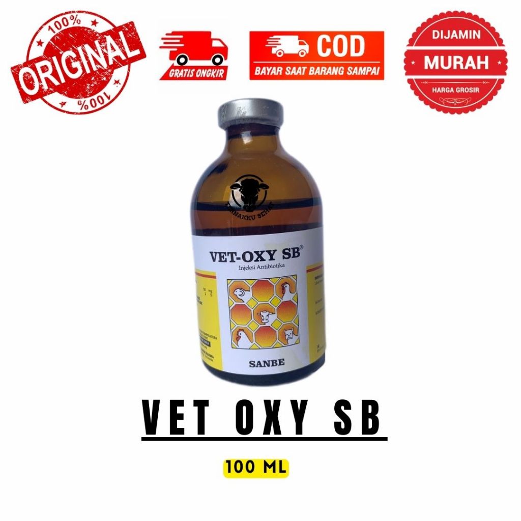Jual VET OXY SB 100ml SANBE Antibiotik Hewan Obat Infeksi Pernafasan ...