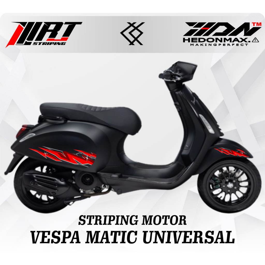 Jual Striping Stiker Transparan Vespa Matik/Sprit/LX/Universal Grafis ...