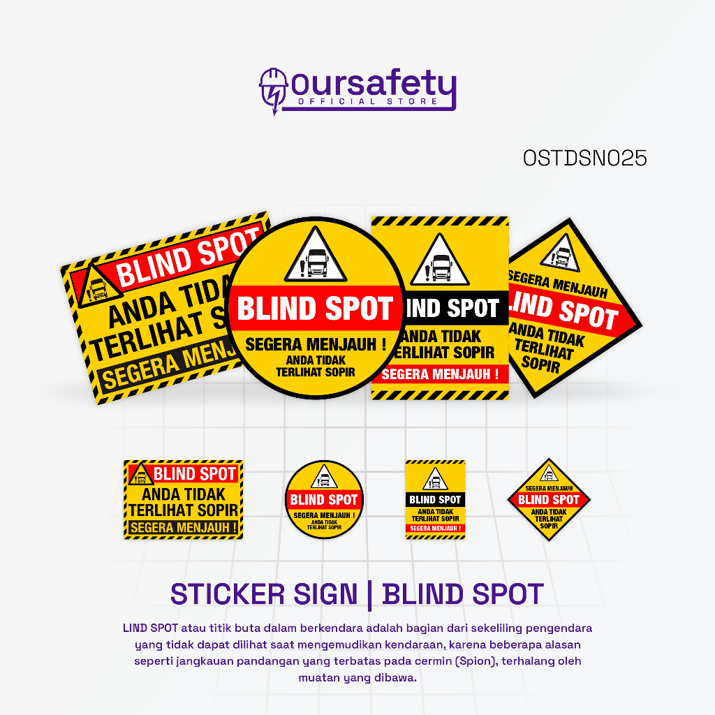 Jual Stiker Blind Spot - Label Peringatan Titik Buta | Shopee Indonesia