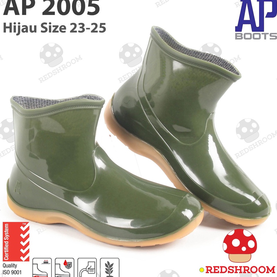 Jual Rekomendasi Sepatu Boot Pendek AP 25 Hijau Glossy AP Boots Fashion ...