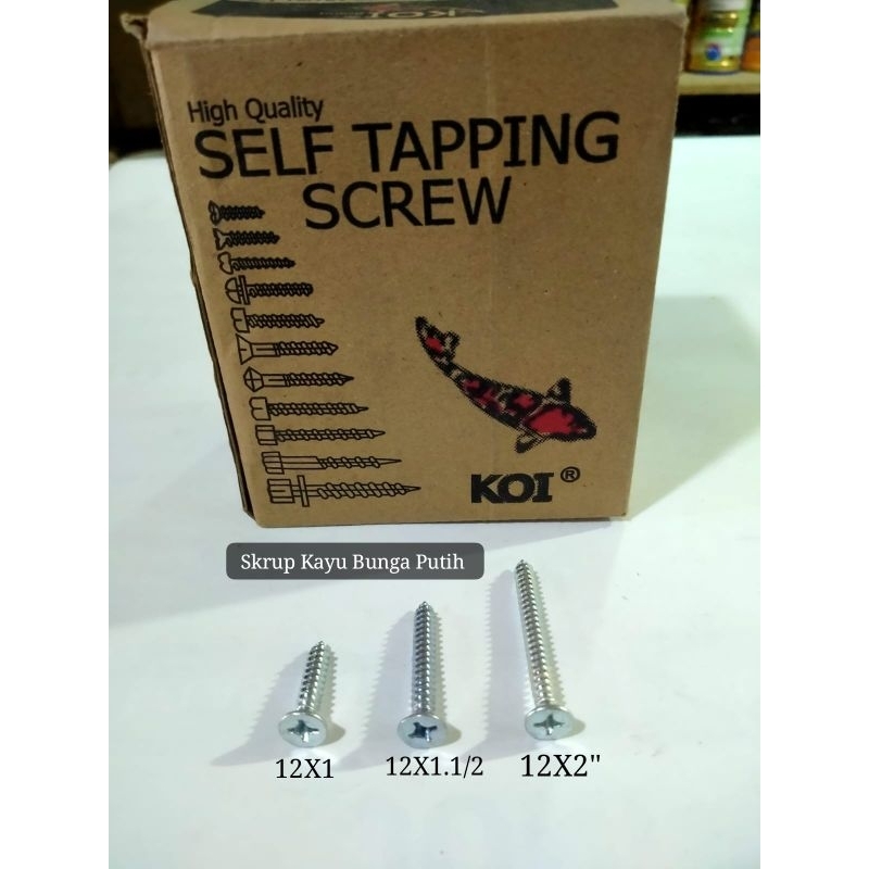 Jual Skrup Kayu Bunga FAB Putih KOI 12X1, 12X1.1/2", 12X2" | Shopee ...