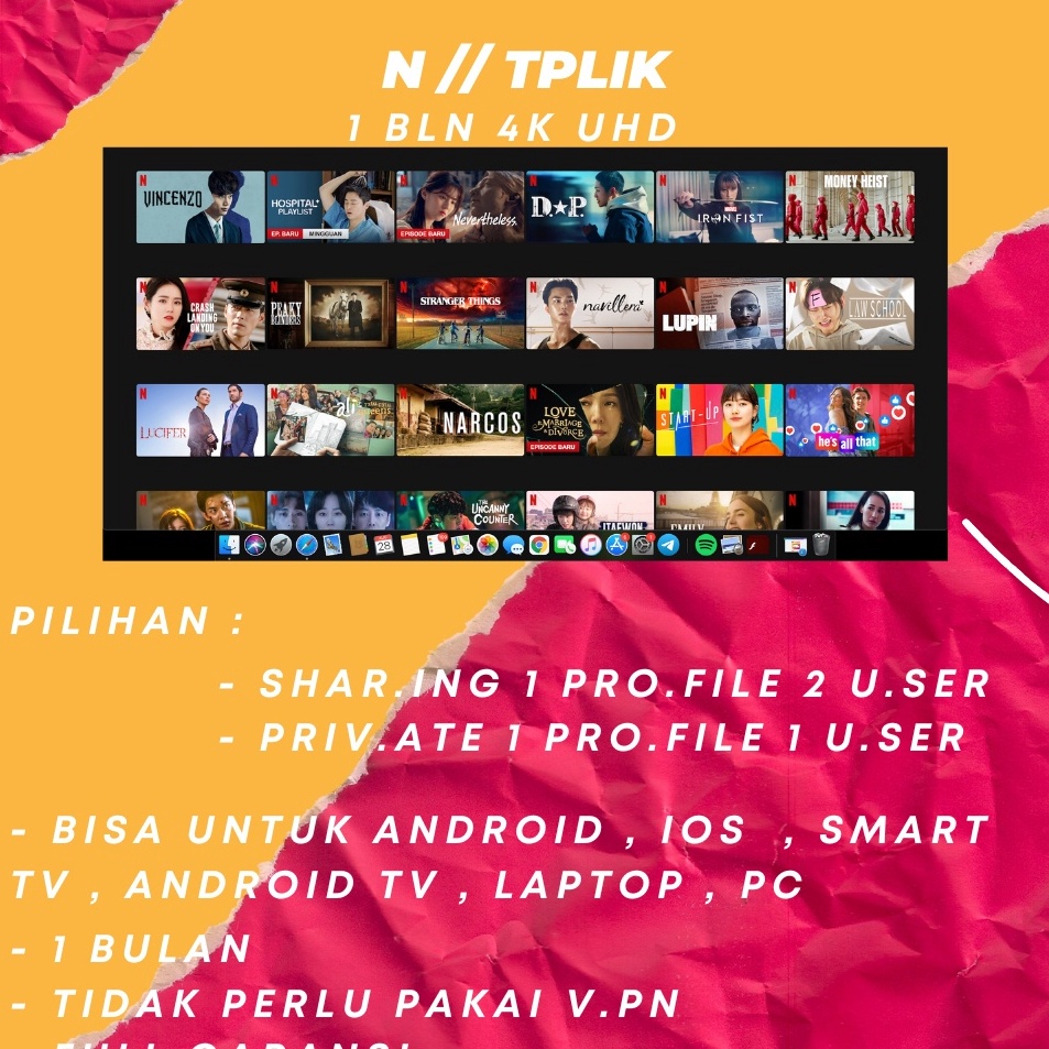 Jual Penawaran khusus BERGARANSI NETFLIXX SHARING PRIVATE 4K UHD 1 BULAN TANPA VPN | Shopee ...