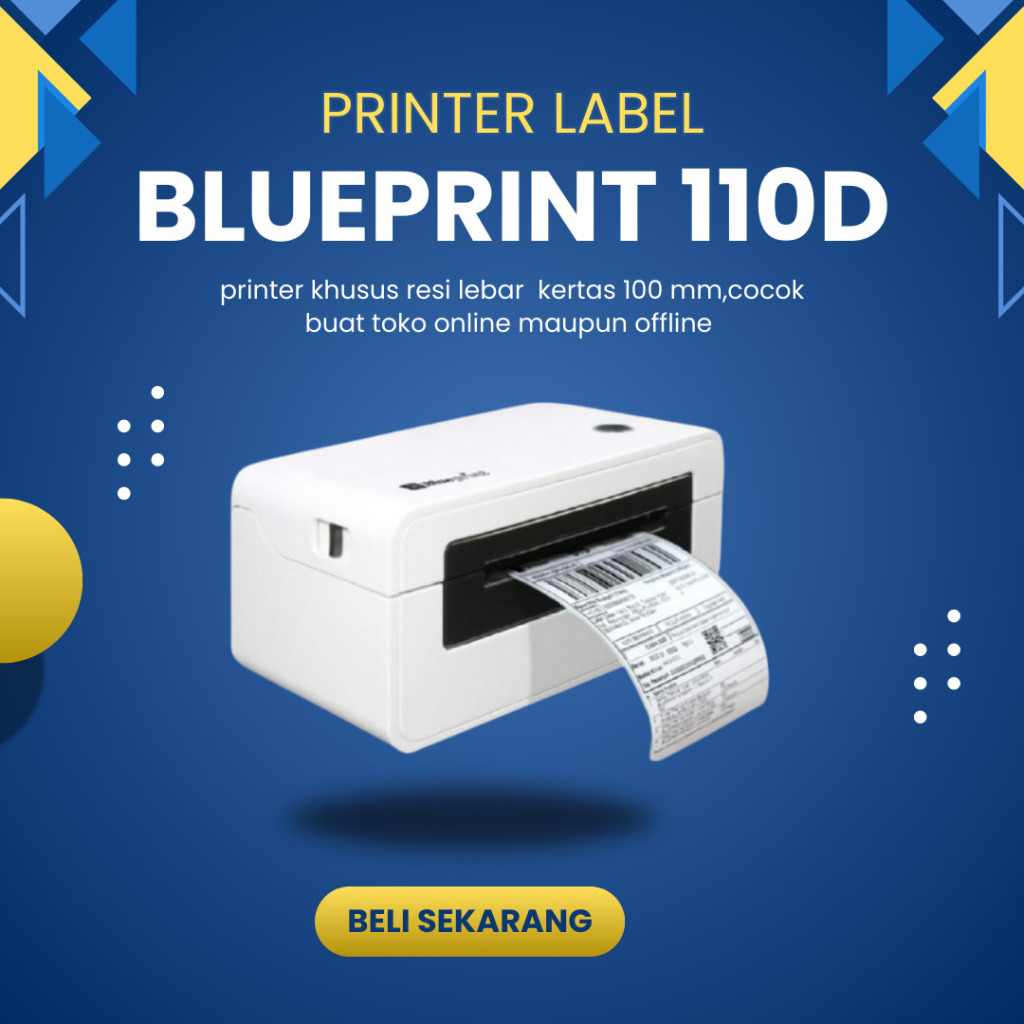 Jual PRINTER LABEL BLUEPRINT DIRECT THERMAL BARCODE TD110D | Shopee ...