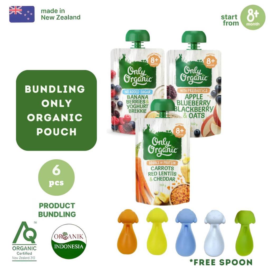 Jual Only Organic Pouch 8m+ (6 Pcs) | Shopee Indonesia