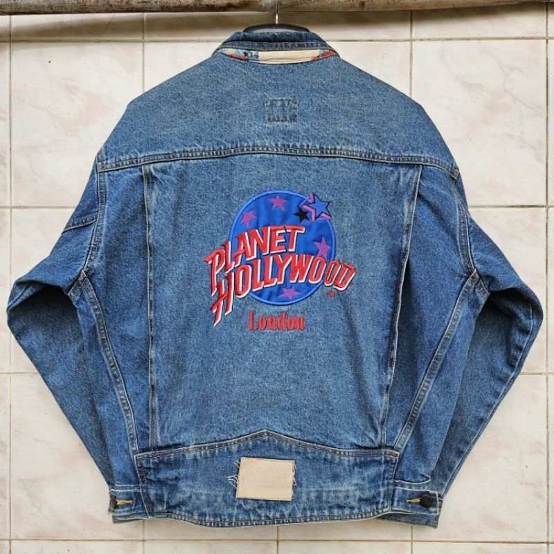 Jual DENIM JACKET TRUCKER PLANET HOLLYWOOD LONDON LIKE ETERNAL EVISU ...