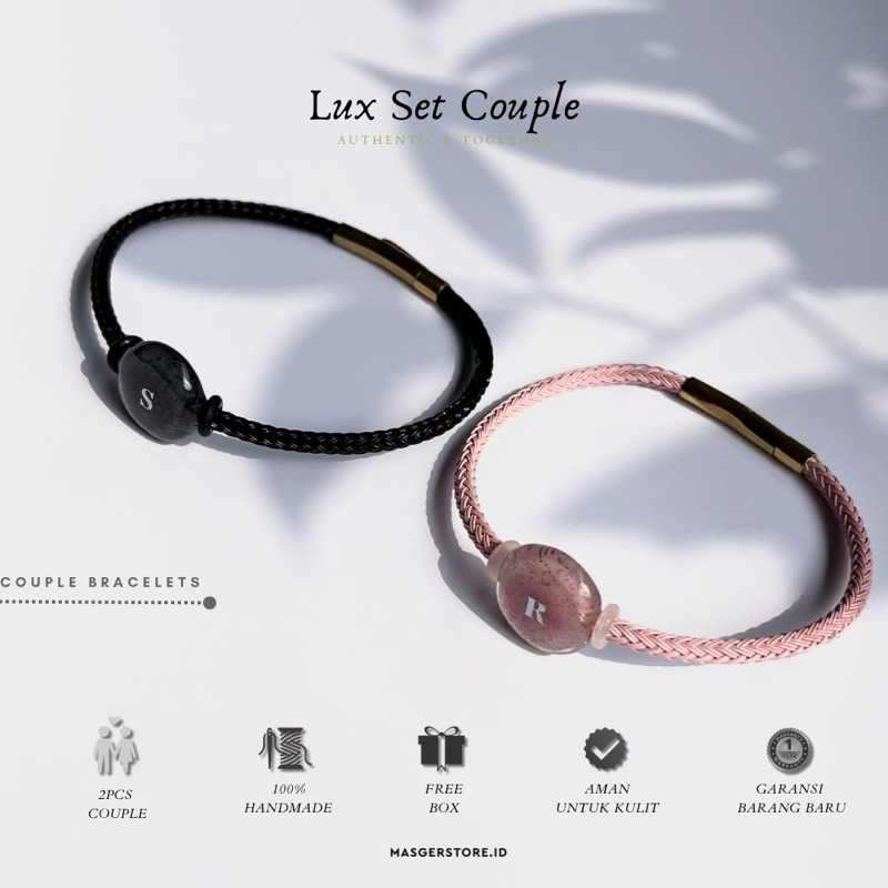 Jual LUX SET COUPLE | GELANG PASANGAN 2pcs | Bracelets Gift For Couple ...