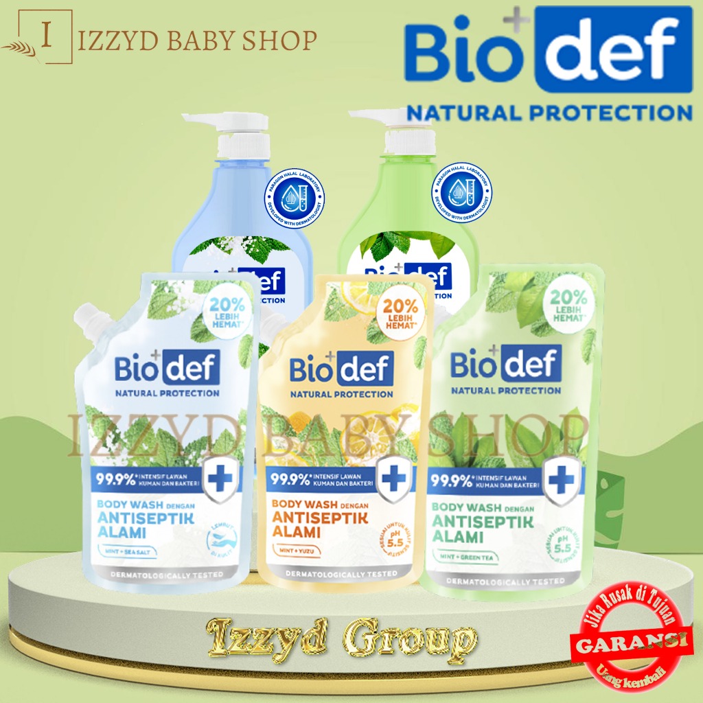 Jual Biodef Natural Protection Mint Sea Salt Body Wash Refill 400 ml ...