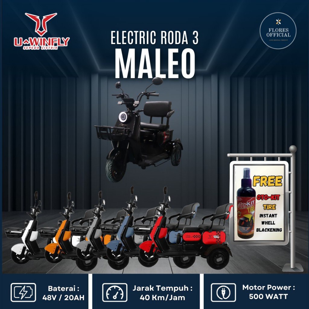 Jual New SEPEDA MOTOR LISTRIK RODA 3 MALEO UWINFLY INDONESIA | Shopee ...