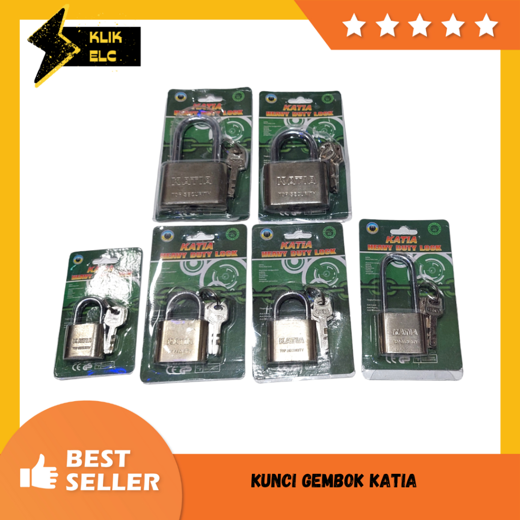 Jual GEMBOK KATIA ORIGINAL / GEMBOK PAGAR RUMAH / Ukuran 30, 40, 50, 60 ...