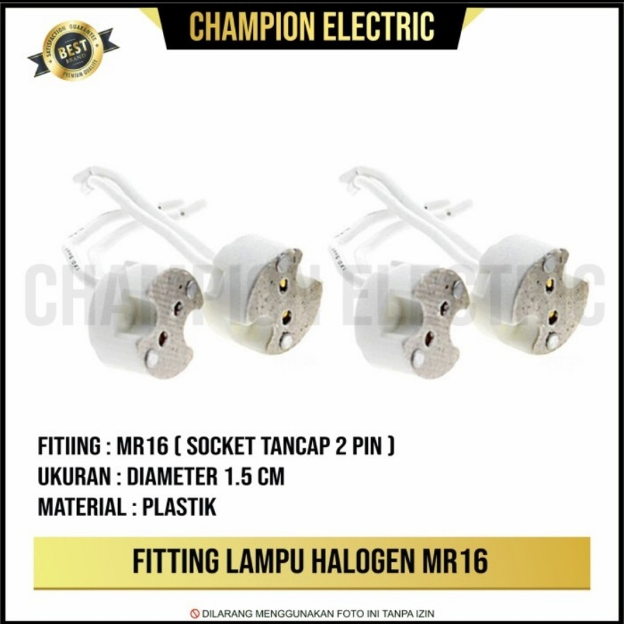 Jual Fitting Lampu MR16 Tusuk Halogen | Shopee Indonesia
