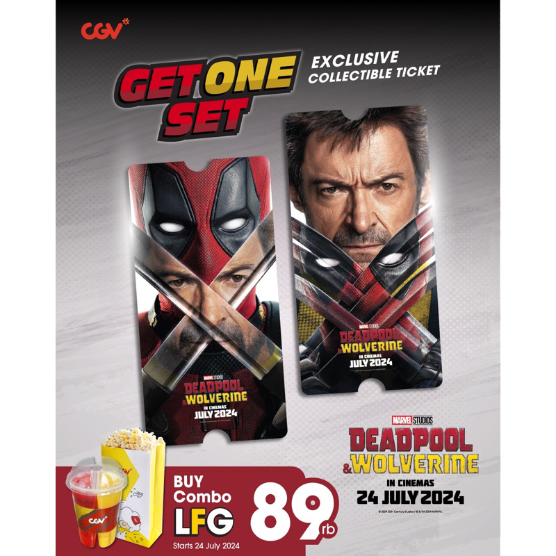 Jual Collectible Ticket Deadpool & Wolverine Official CGV ORIGINAL ...