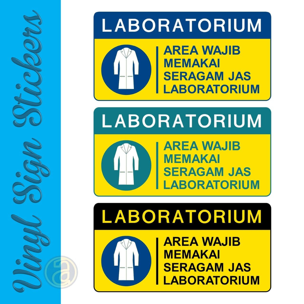 Jual Sticker Laboratorium Safety Sign 15x30cm | Tanda Tulisan Area ...