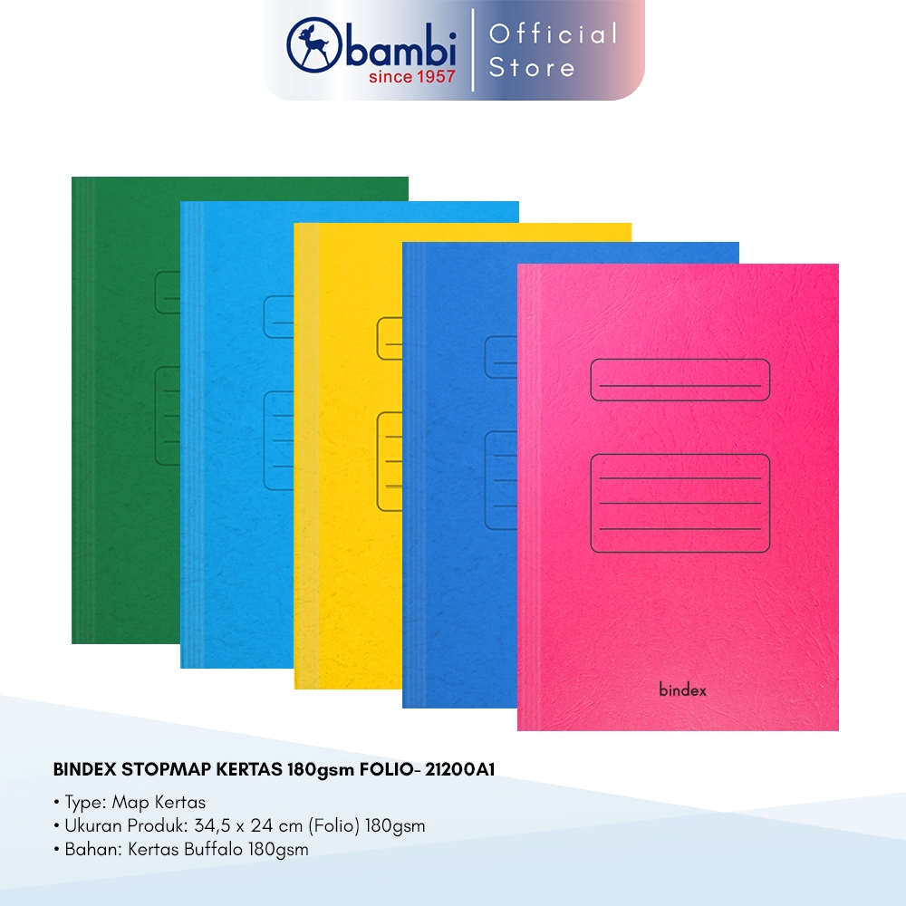 Jual Bindex Paper Stopmap Folio Tebal 180 Gsm All Color Original ...