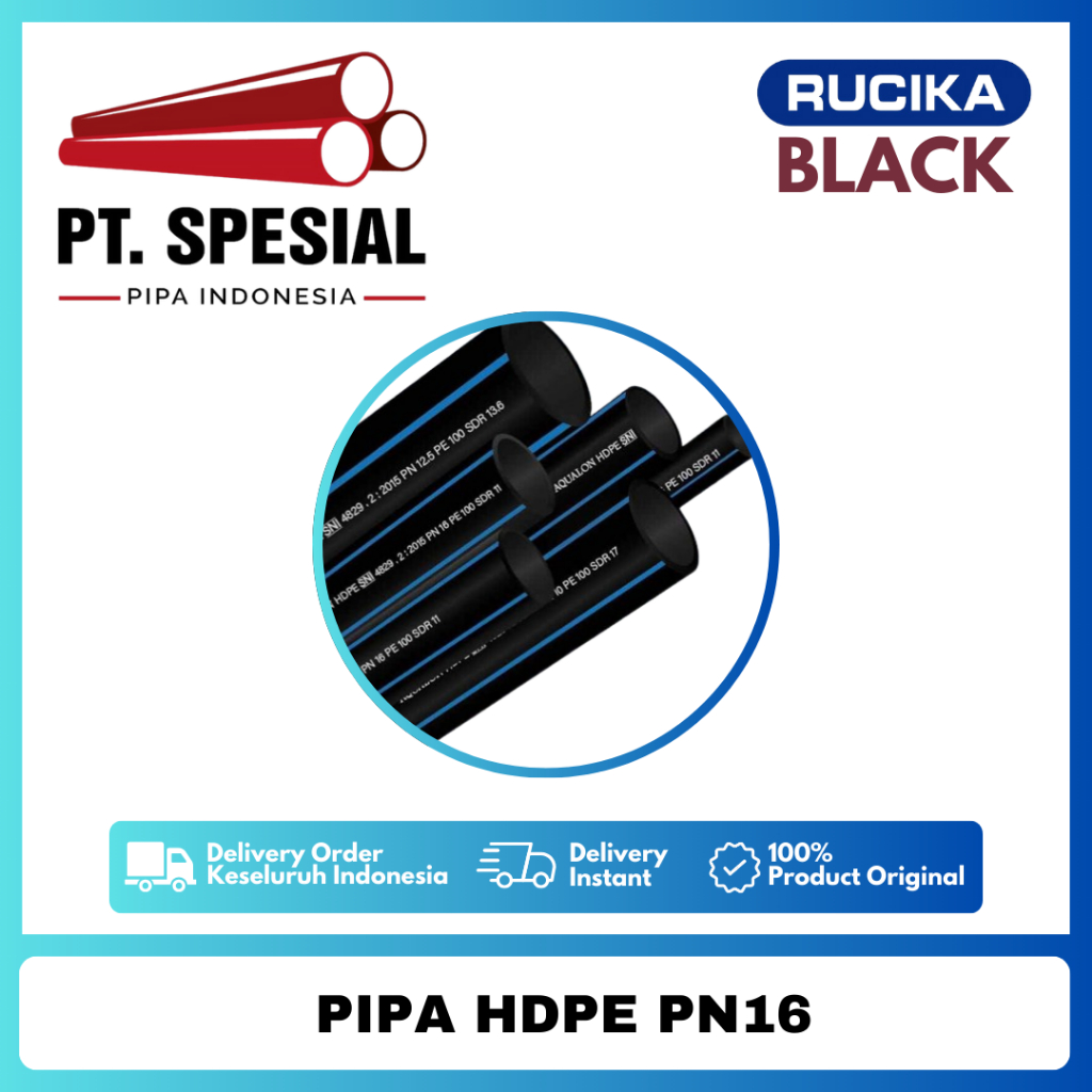 Jual Pipa HDPE PN16 DN32 - 1" Rucika 100 Meter - Per Roll - 05 | Shopee ...