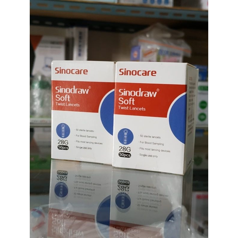 Jual Sinocare Sinodraw Safety Lancet 28G 50 | Shopee Indonesia