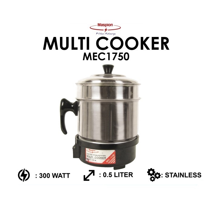 Jual Maspion MEC1750 Multi Cooker 0.5 Liter Panci Listrik Serbaguna MEC ...