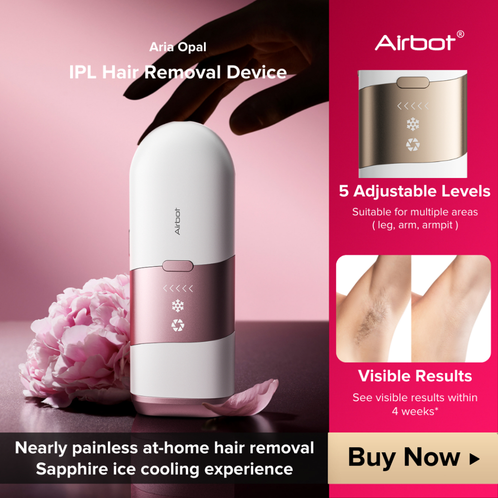Jual [NEW] Airbot Aria Opal Gold IPL Hair Removal | Cooling Function | Auto-Glide Mode | Alat ...