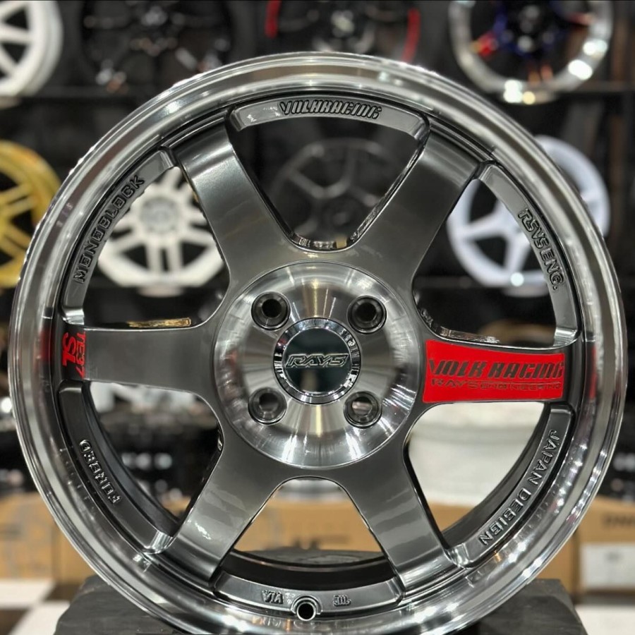 Jual velg mobil racing r16 TE37 SL FLOW FORMING velg ring 16 lebar 7 et 40 jazz yaris freed ...