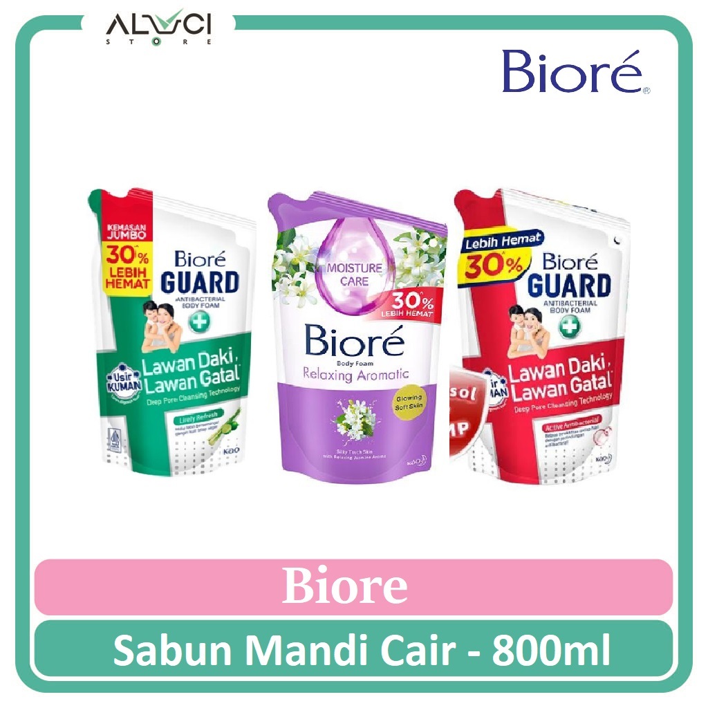 Jual Biore Body Foam Sabun Mandi Cair Refill 800ml | Shopee Indonesia