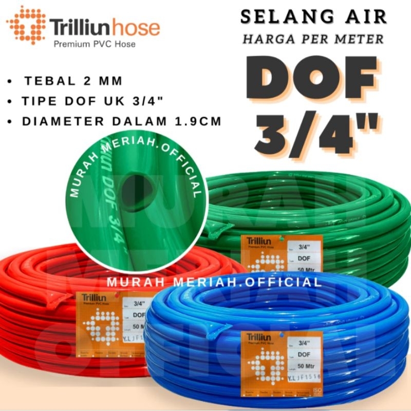 Jual SELANG AIR TRILLIUN DOF 3/4 INCH ROLL ( 50 METER / 100 METER ) | Shopee Indonesia