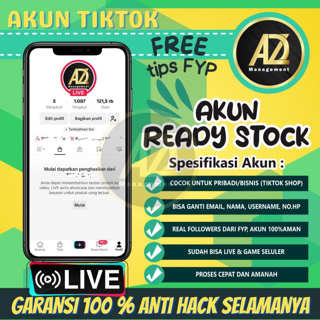 Jual Jual Akun T1KTOK TT T i k T o k FOLLOWER 200 SAMPAI 4000 FOLLOWER ...