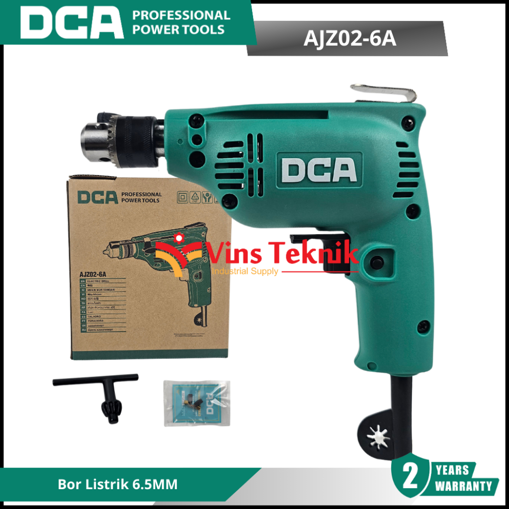 Jual Mesin Bor Besi Kayu Electric Drill 6.5MM 230Watt DCA AJZ02-6A AJZ02-6 | Shopee Indonesia
