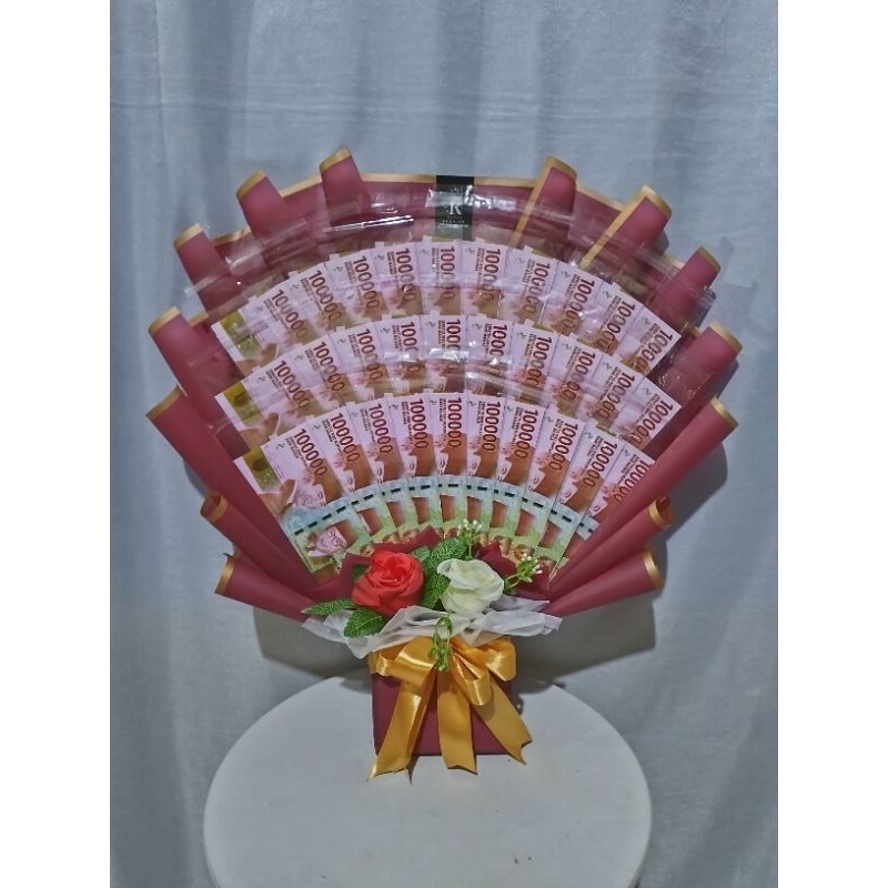 Jual Buket Uang Kosongan Isi 30 Lembar Bunga Hias Mawar Artificial ...
