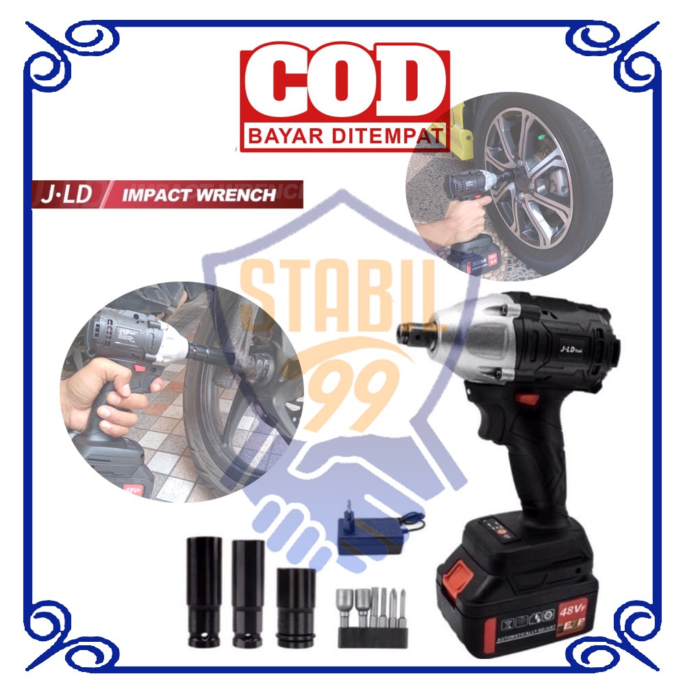 Jual Mesin bor impek CORDLESS IMPACT WRENCH 48S JLD Tools 88V SET ...
