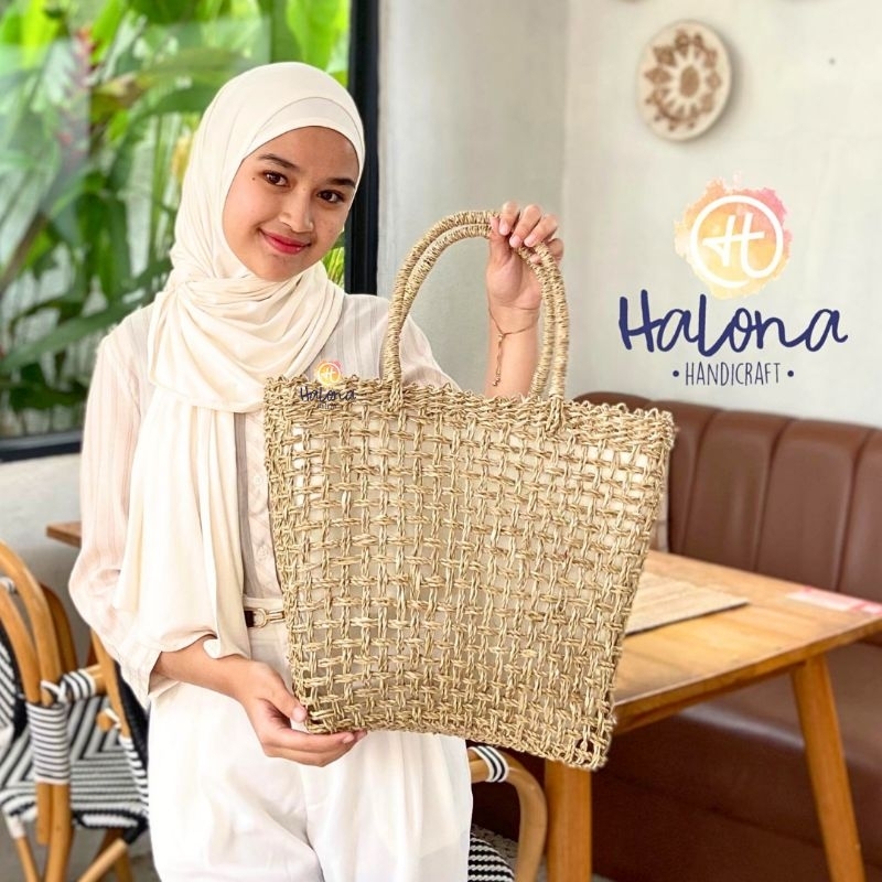 Jual Totebag wanita Handbag women woven Anyaman Pandan rara Etnik ...