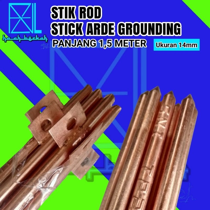Jual Stick As Grounding Rod 14mm / Stik Arde Grounding Penangkal anti ...