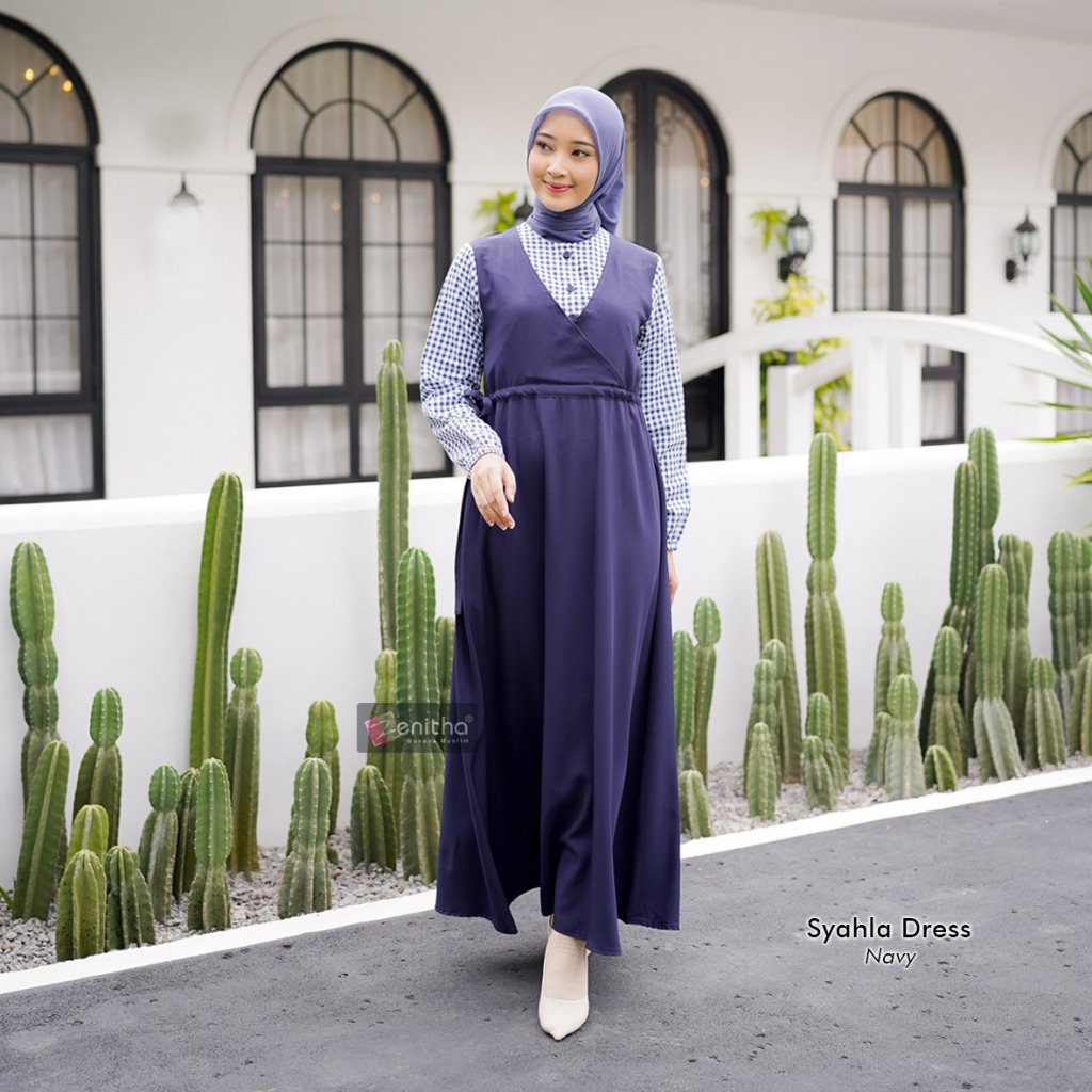 Jual Zenitha Syahla Dress - Gamis Wanita Cantik Dress Muslimah Bahan ...