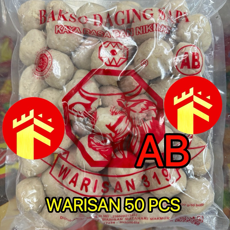 Jual BAKSO WARISAN AB MERAH 319 50 PCS 700 GR BAKSO SAPI WARISAN AB 319 MERAH BASO WARISAN AB ...