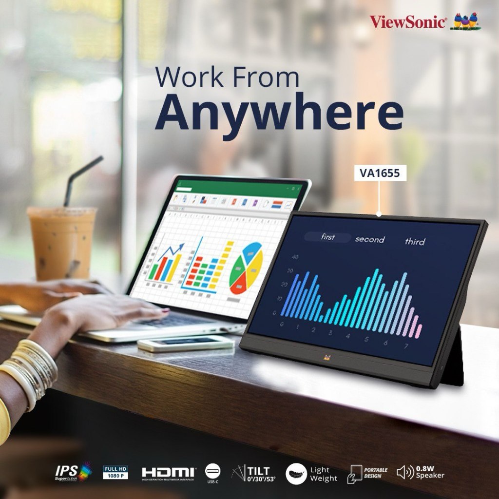 Jual ViewSonic Portable Monitor VA1655 16 inch | Shopee Indonesia