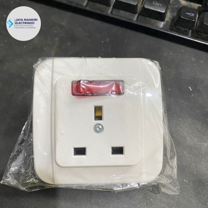Jual BROCO STOP KONTAK AC GALLEO G155-55S WHITE SOCKET 3P 3PIN | Shopee ...