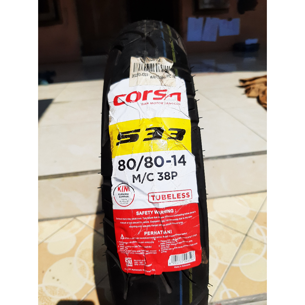 Jual BAN MATIC CORSA S33 80/80-14 TUBELESS | Shopee Indonesia