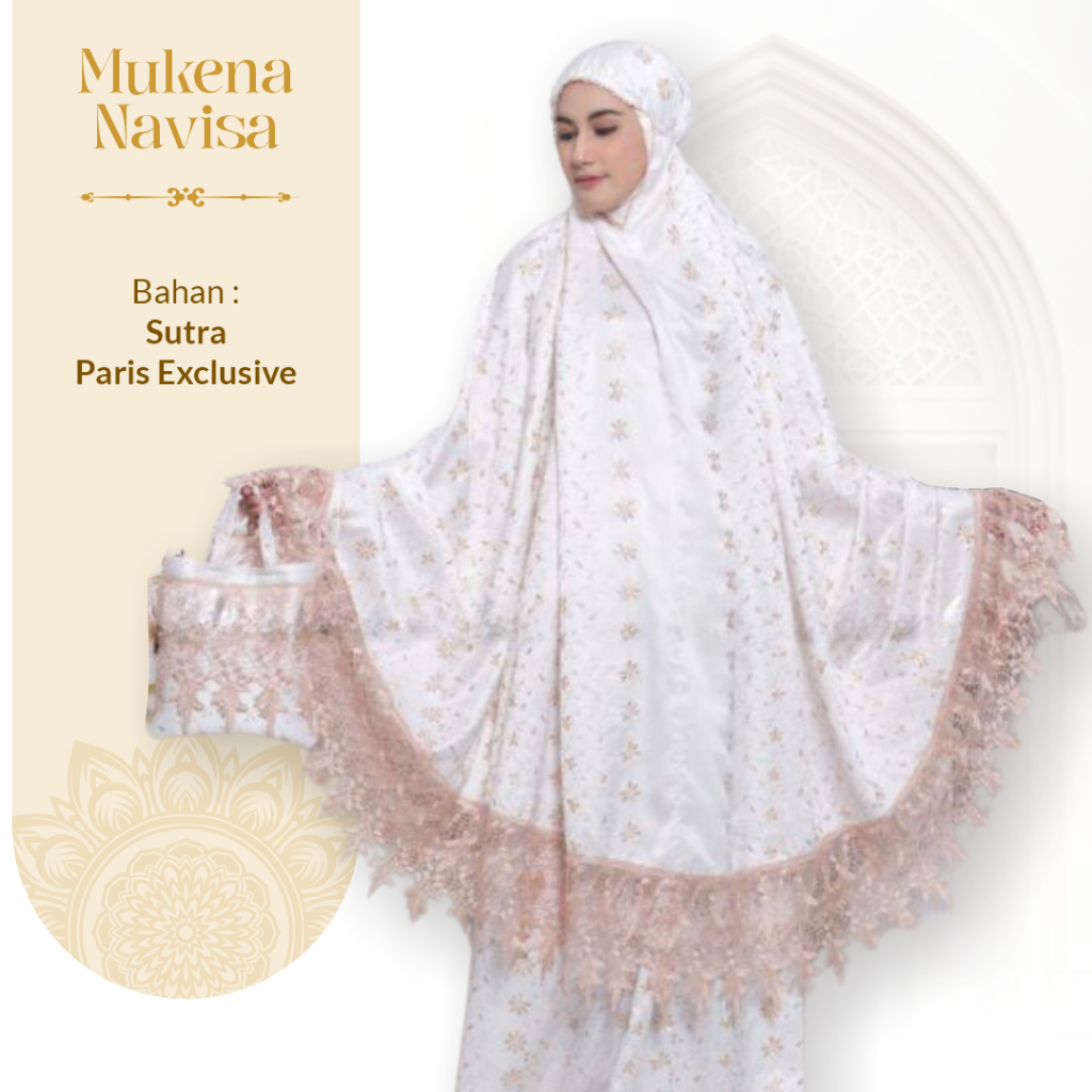 Jual Mukena Wanita Dewasa Sutra Millo Traveling Mewah Jumbo Mukenah ...