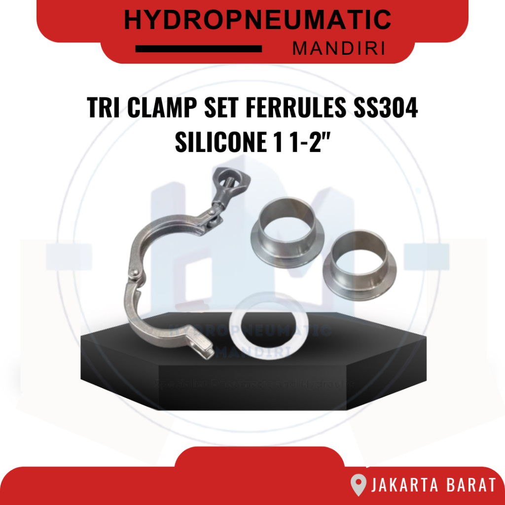 Jual TRI CLAMP SET SS304 FERRULES 1 1/2 INCH | Shopee Indonesia
